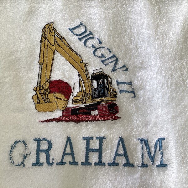 Excavator Digger Machine Embroidery Design, Embroidery Designs, Machine ...