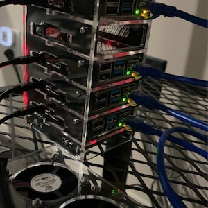 C4labs Bramble 4 or 6 Stack Cluster Case With Fans for Raspberry Pi5 ...