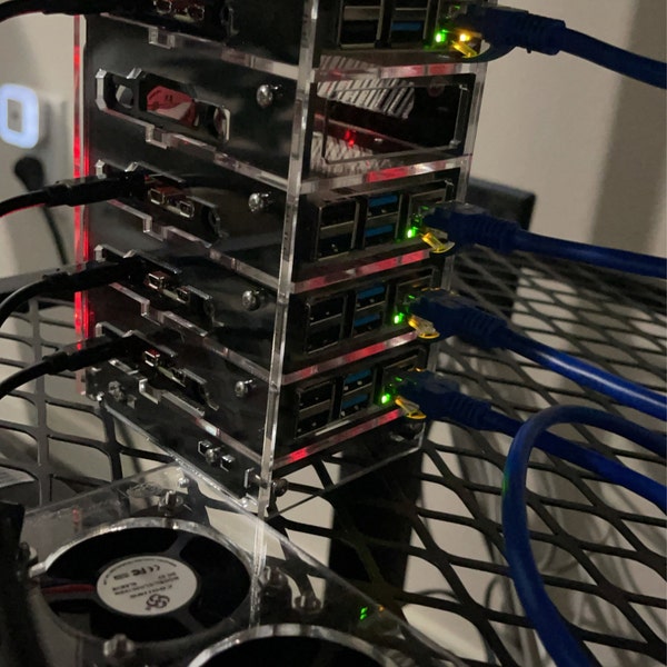 C4labs Bramble 4 or 6 Stack Cluster Case With Fans for Raspberry Pi5 ...