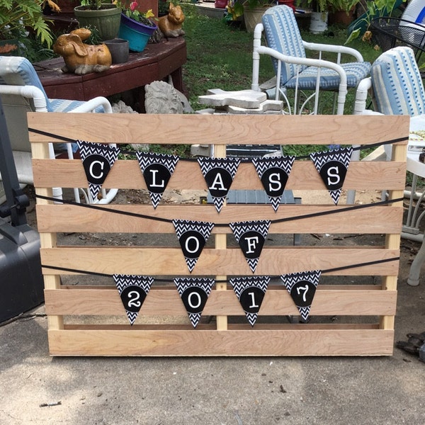 Black Chevron Banner Printable, DIY Custom Banner, Chevron Bunting ...