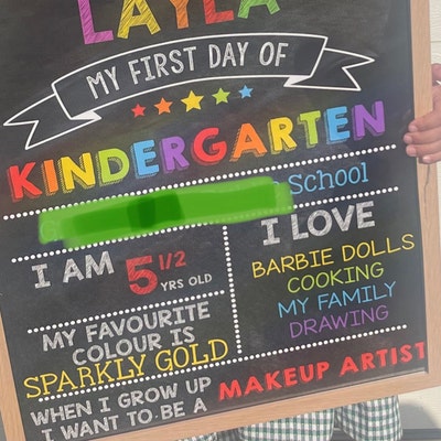 Editable First Day of School Poster DIGITAL FILE Printable - Etsy