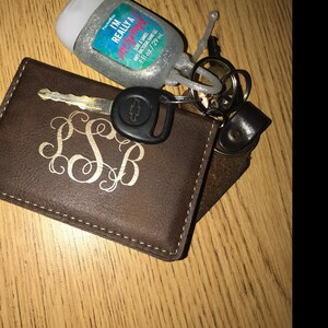 Monogrammed ID Holder Keychain Personalized Keychain Sweet - Etsy