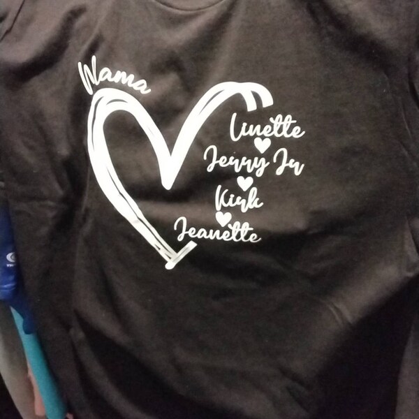 Custom Heart Line Shirt, Custom Valentine's Day, Personalized Heart ...