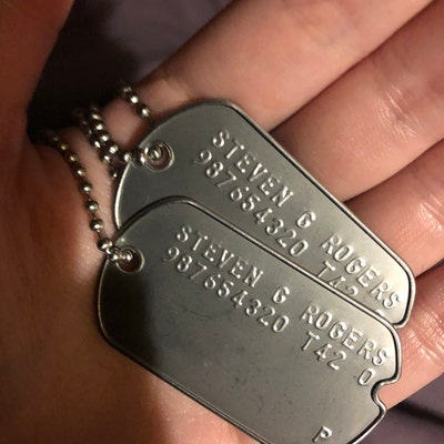 Avengers Captain America Stainless Steel Military Dog Tags Cosplay ...