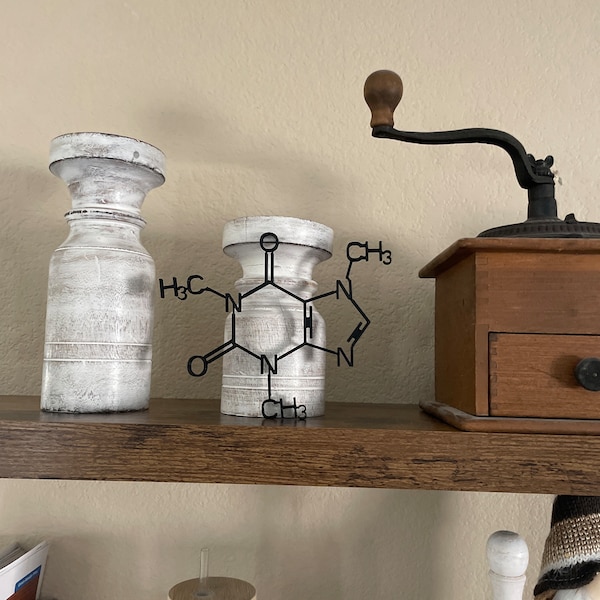 Caffeine Molecule Wall Decor | Caffeine Molecule Wall Art | Coffee ...