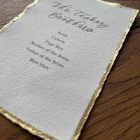 Custom Gift Tag With Gold Leaf and Custom Ribbon Colour Personalised ...