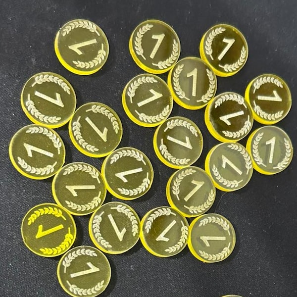 Coin Tokens, Currency Tokens, Gold Tokens, Money Tokens, Board Game ...