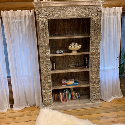 Vintage Rustic Indian Damachiya Antique Indian Wood Sideboard Credenza ...