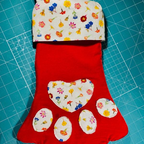 Animal Paw Stocking Sewing Pattern & Tutorial Christmas Holiday Easy ...