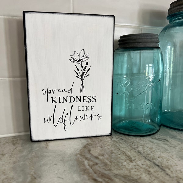 Be Kind Wood Sign Kindness Gift Rustic Wood Sign Inspirational Wall Art ...