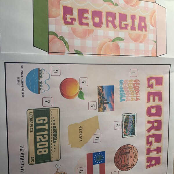 Georgia the 4th State Savings Challenge and Cash Envelope - Etsy