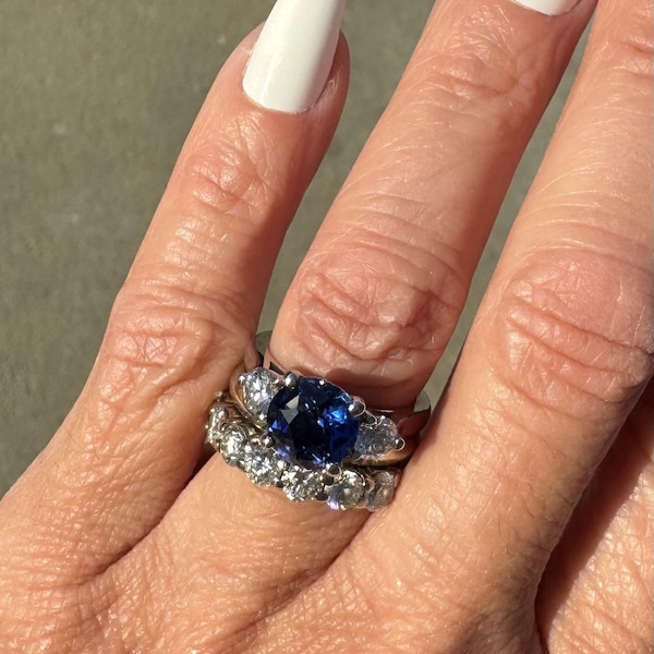 Green Sapphire Pear Shaped Engagement Ring 14k Gold Ring , Pear Shape ...