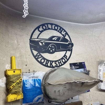 Personalized Metal Car Sign, Car Signs for Garage, Car Name Sign ...