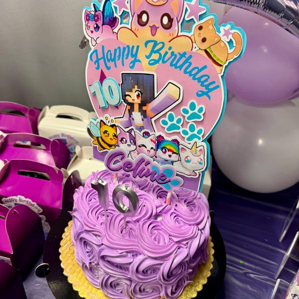 Aphmau Cake Topper, Aphmau Cake, Girly Aphmau Party, Aphmau Party ...