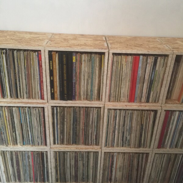 3 Pack 1/2 Width 12" Osb Record Crate - Etsy