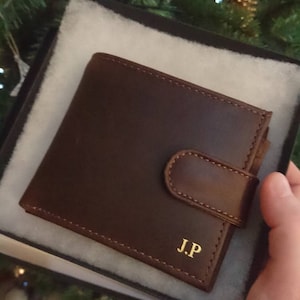 Personalised Tri Fold Leather Wallet With RFID - Etsy