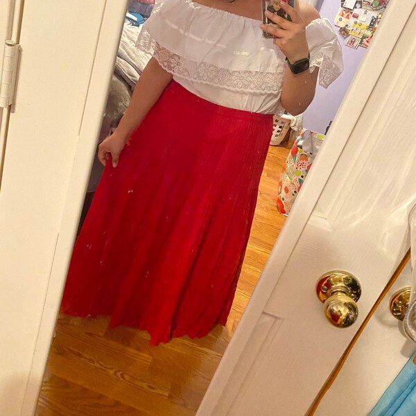 Mexican Maxi Skirt. Mexican Colorful Skirt. Traditional Long Skirt ...