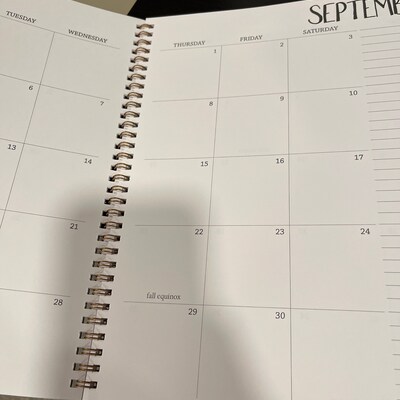 2 Year Large Monthly Spiral Planner Start Any Month / 2 Pages per Month ...