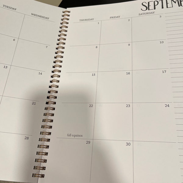 2 Year Large Monthly Spiral Planner - Start Any Month / 2 Pages per ...