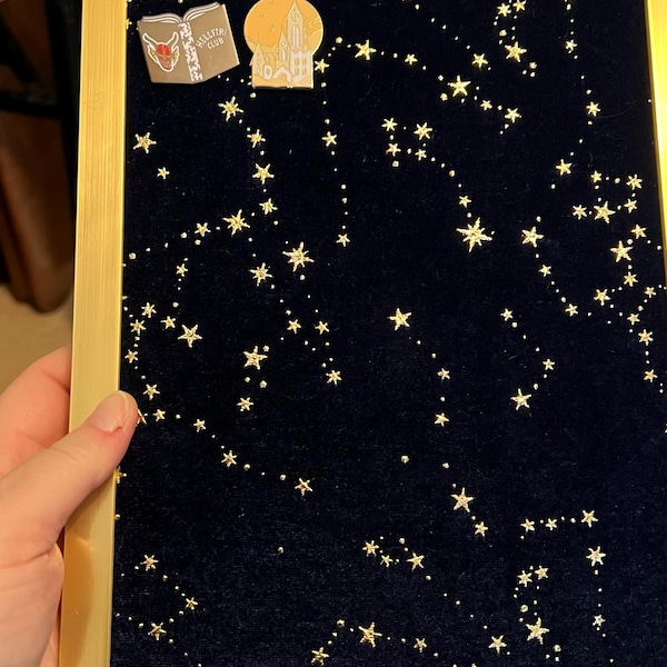 Gold Frame Celestial Velvet 8"x12" Pinboard - Etsy