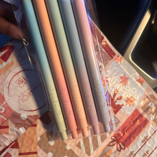 Custom Colored Ink Pens｜personalized Pens｜set of 5 Custom Engraved ...