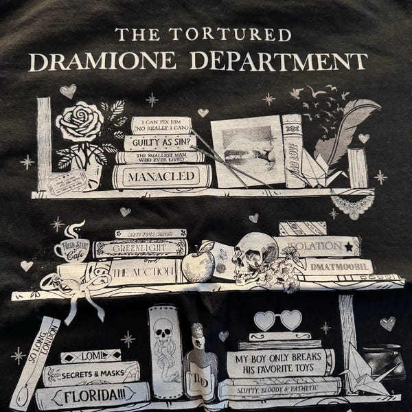 Bookcase COMFORT COLORS Dramione Tee, Draco Crewneck,manacled,bookish ...