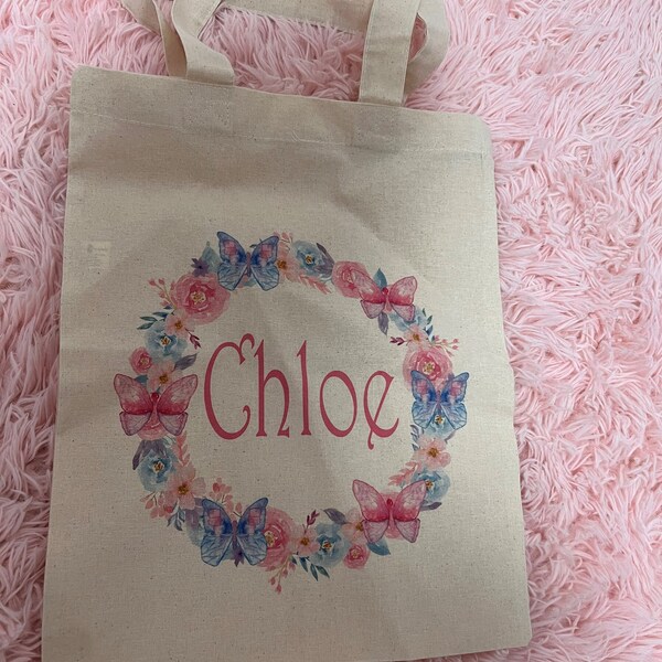 Personalised Bag, Personalised Library Bag, Book Bag Personalised ...