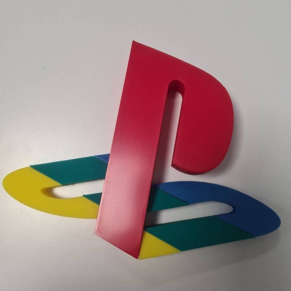 Sony Playstation Logo 7" Shelf Display - Retro Video Games PS1 Logo - Etsy