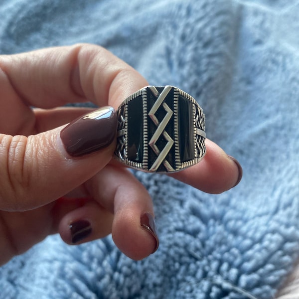 925 Sterling Silver Men's Ring, Cobra Snake Silver Ring, Handmade Men's ...