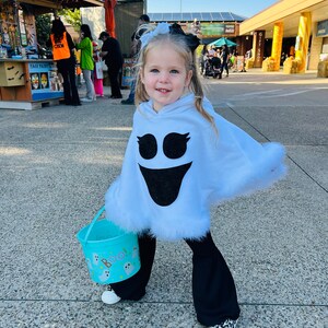Ghost Boo Happy Girly Lashes Halloween Poncho Ghost Poncho Ghost ...