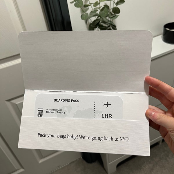 Personalised Custom | Gift Airline Ticket , Boarding Pass, Gift Card ...