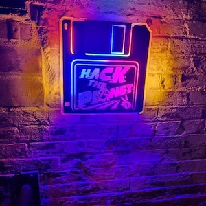 I Love 90s Led Wall Sign With Floppy Disk Concept Retro & - Etsy
