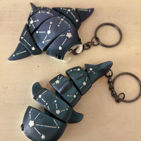 Whale Shark Constellation Keychain - 3D Printed Galaxy-themed Accessory ...