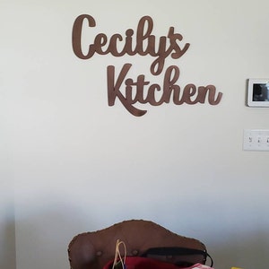Custom Kitchen Sign. Personalized Kitchen Sign. Wood Word Cutouts ...