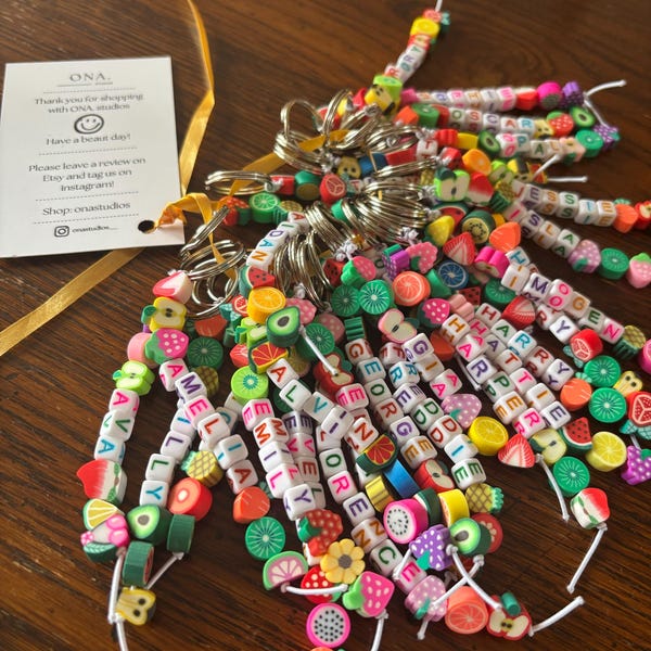 Personalised Name Keychain | Party Favour | Bag Tag | End of Year Gift ...