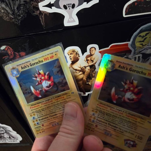 Ash's Charizard Gym Heroes Revival Handmade Holo Proxy Card - Etsy