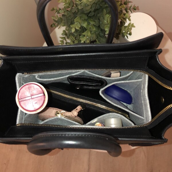 Customizable Bag Organizer (w/ Milk Water Bottle Holder) Tote Felt ...