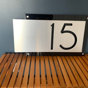Custom House Number Civic Address Sign Modern / Contemporary ...