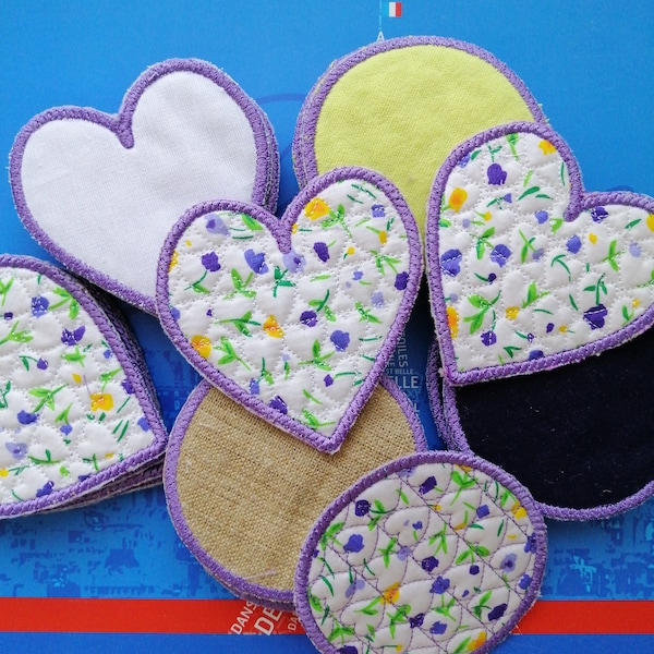 2x Shapes of Reusable Make up Pads for 4x4 and 8x12 Hoops. in the Hoop ...
