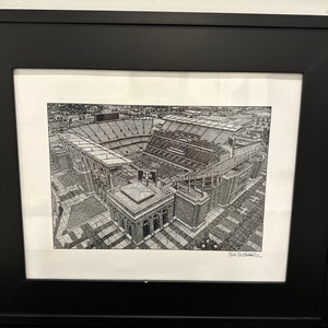 PRINT Drawing of Husky Stadium Washington Huskies UW Football Seattle ...