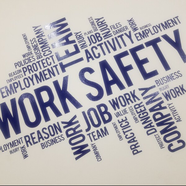 Work Safety Vinyl Wall Decal Words Cloud Office Decoration Stickers ...