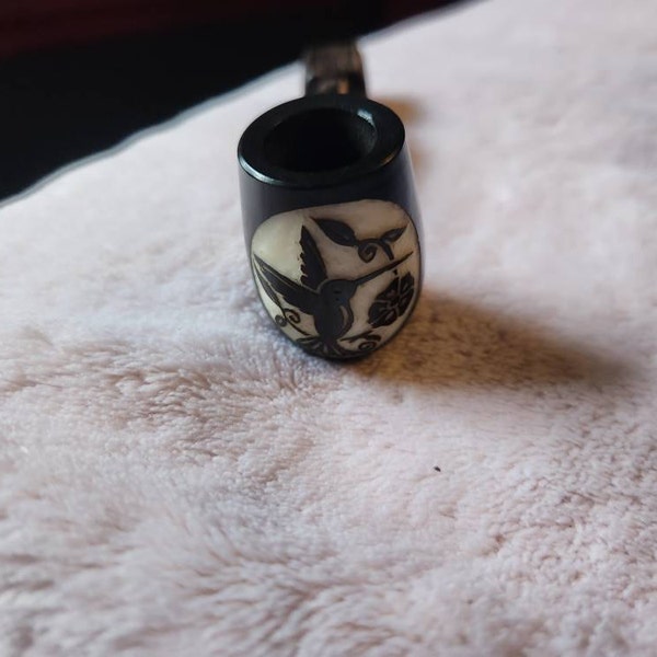Hummingbird and Flower Smoking Pipe Handcrafted Smoking Bowl Handmade ...