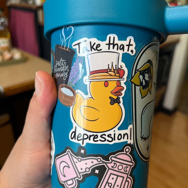 Small Lucifer Duckie - Handmade Sticker- 2 Variations (1.5"x2.27" & 1.8 ...