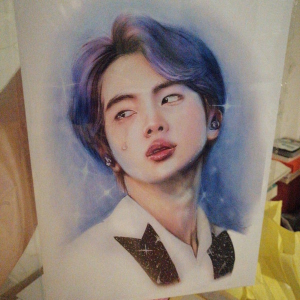 BTS Jin Colored Pencil Drawing : PRINT From Original Fanart - Etsy