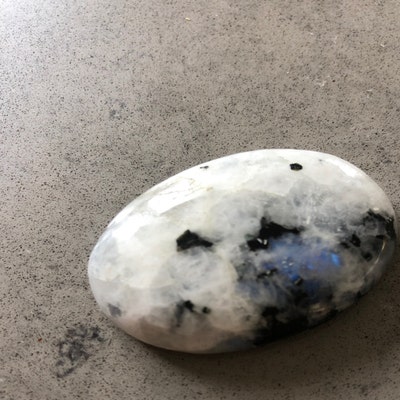 One 1 Rainbow Moonstone Worry Stone for Crystal Healing Pocket Palm ...