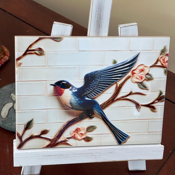 Tufted Titmouse Bird Ceramic Tile, Bird Accent Tile - Etsy