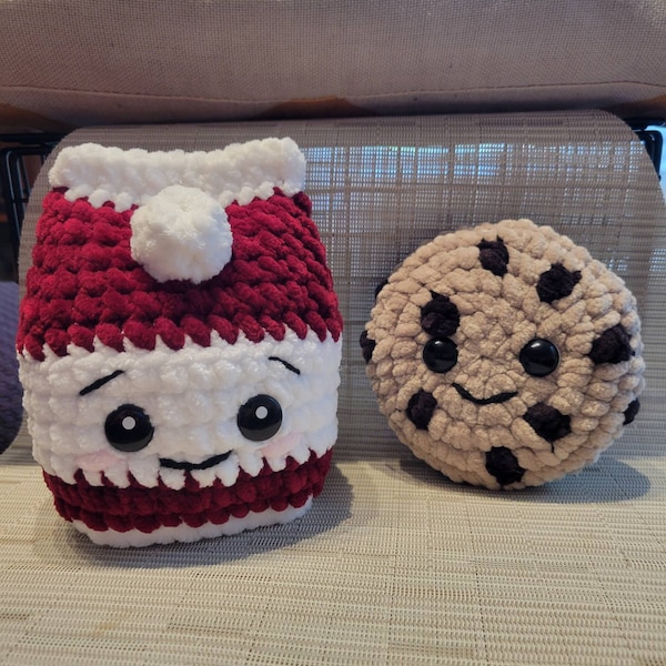 Bundle: Mini Milk and Cookies Crochet Pattern, Low Sew Plush Mini Milk ...
