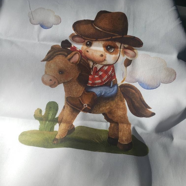Little Cowboy Cotton Fabric Panels: Quilting & Sewing Set - Etsy