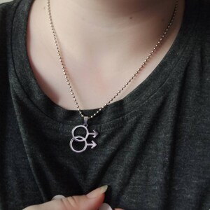 Double Mars Symbol Male Arrow Gay Pride 1 Stainless | Etsy