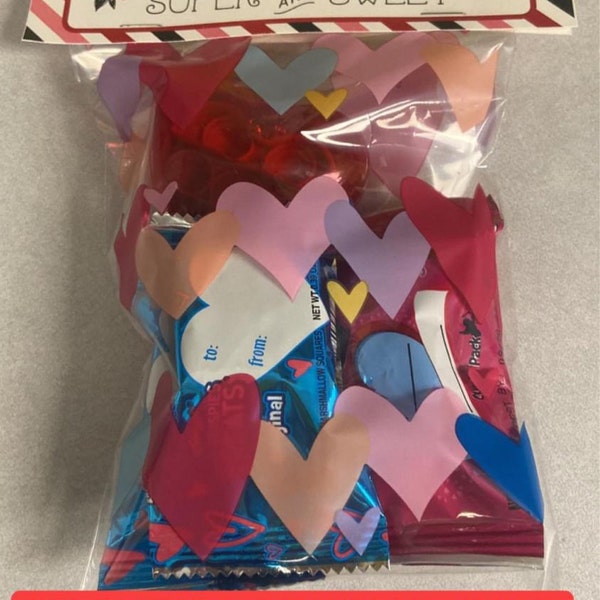 Valentine's Day Favor Bag Tags - DIY Favor Bags - Printable Treat Bag ...
